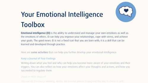 Download Your Emotional Intelligence Toolbox - bettercoach - EN